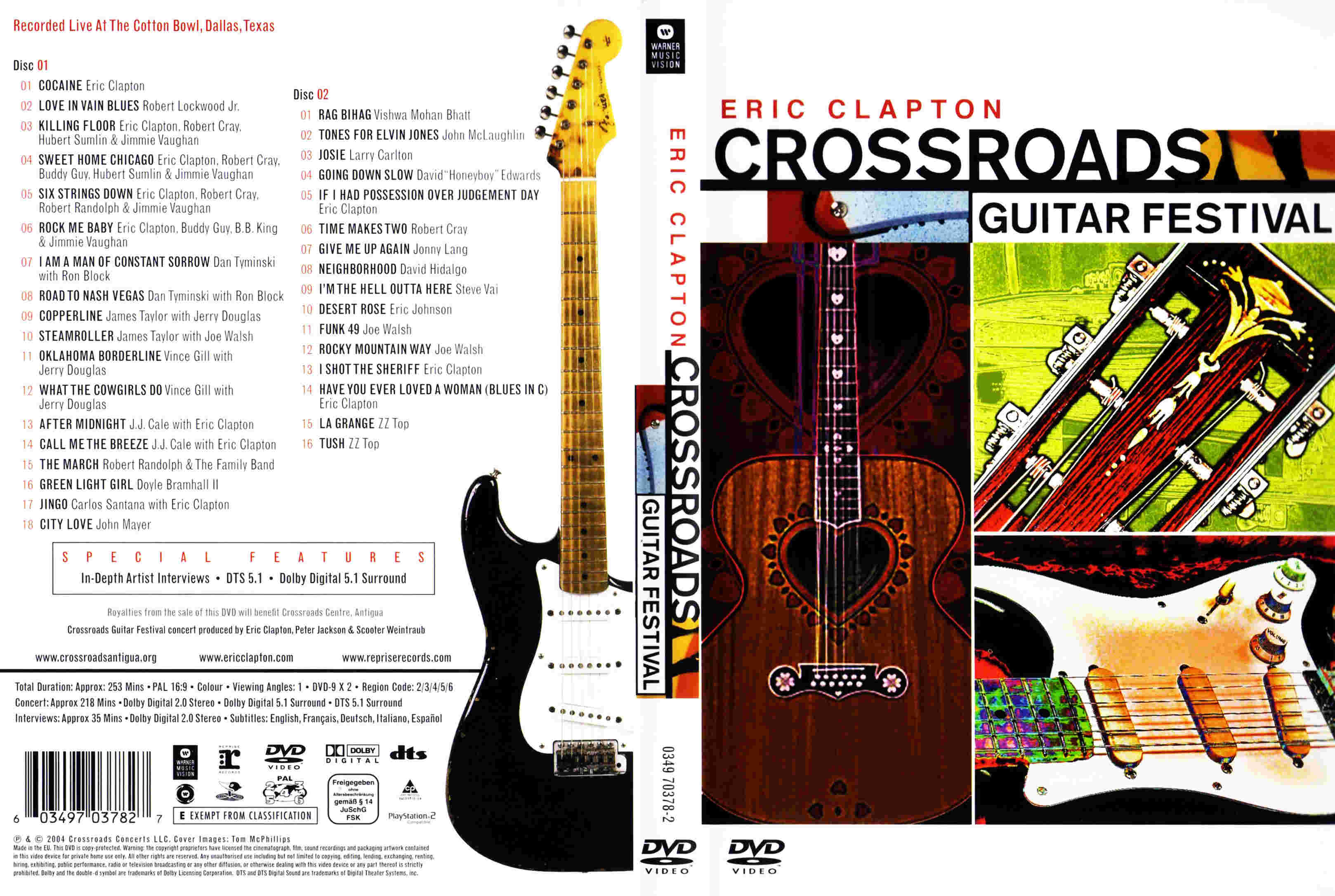 Eric Clapton Crossroads Guitar Festival : Front | DVD Covers | Cover ...